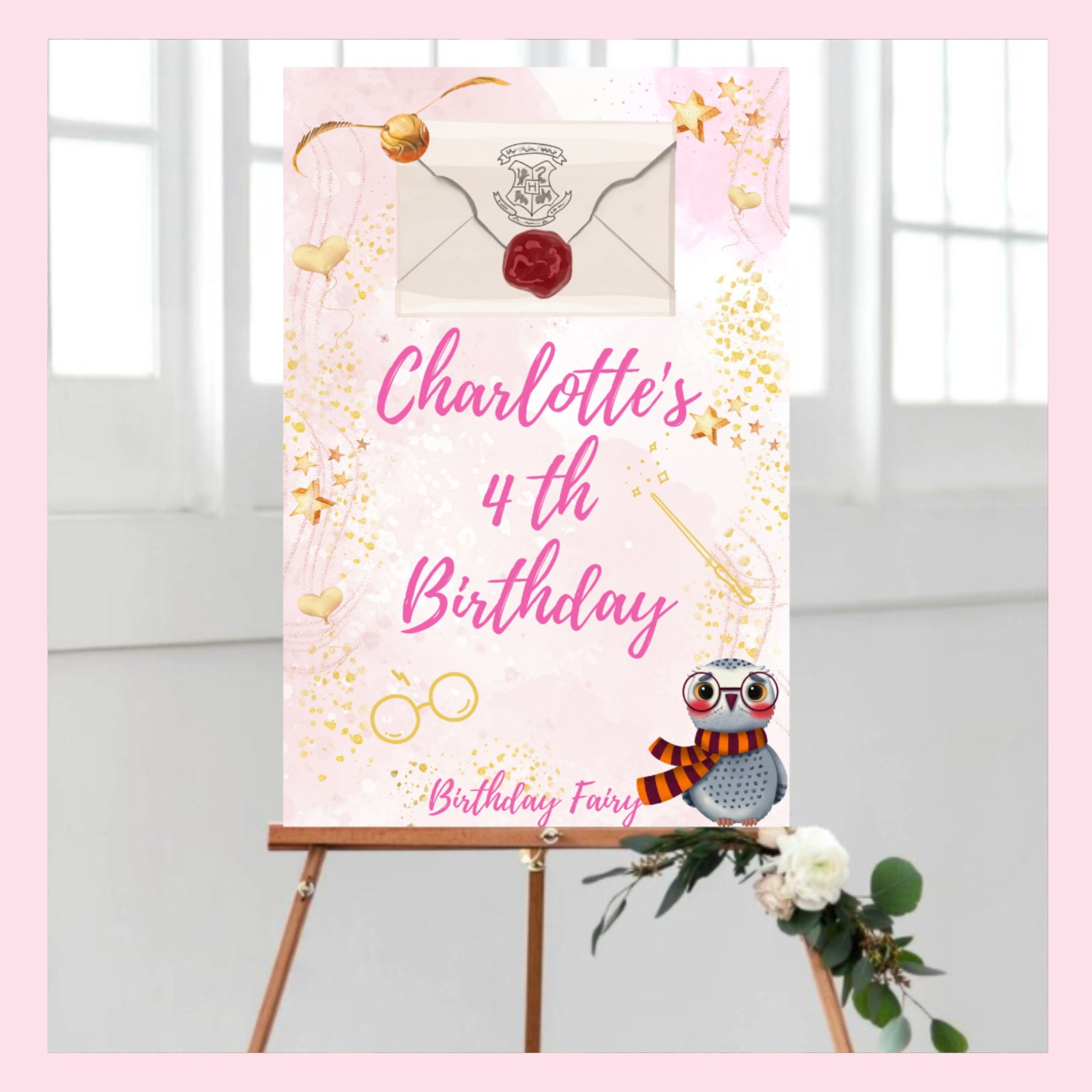 Harry Potter Kids Birthday Party Sign | Birthday Fairy – Birthday Fairy ...