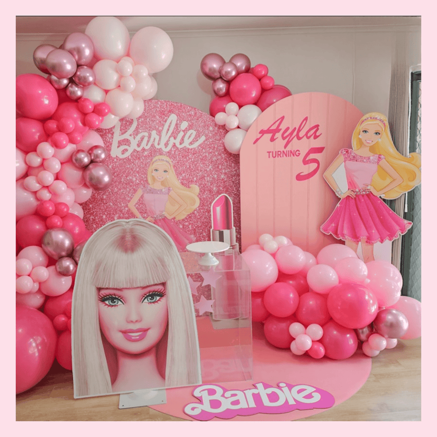 Barbie Party Balloons and Backdrop | Birthday Fairy – Birthday Fairy ...