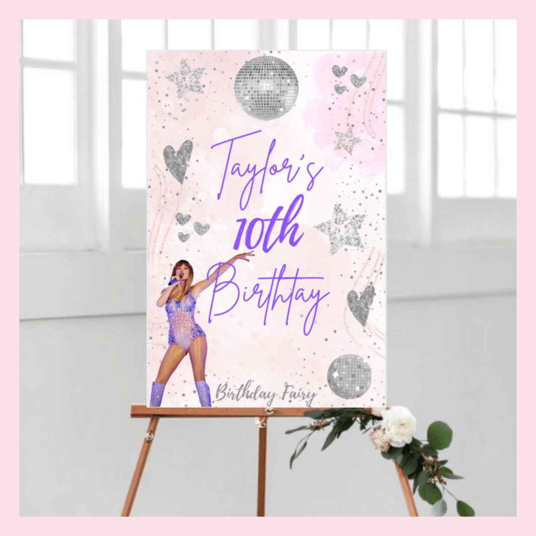 Taylor Swift Themed Party Sign | Birthday Fairy – Birthday Fairy ...