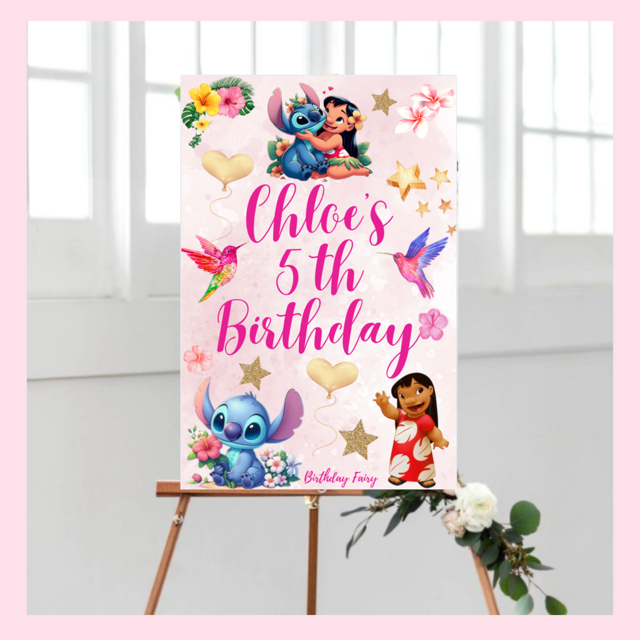 Lilo & Stitch Themed Party Sign | Birthday Fairy – Birthday Fairy ...