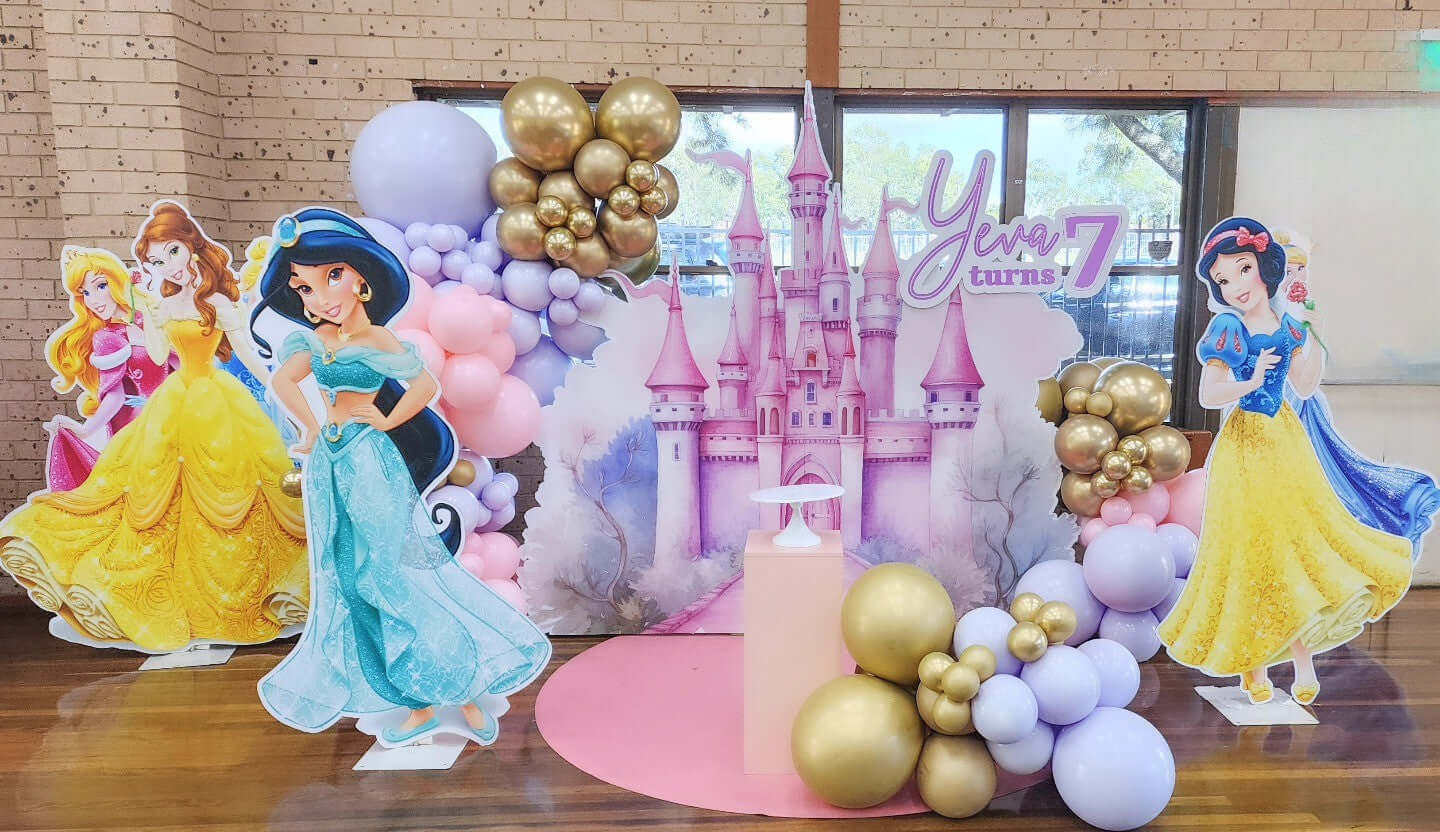 Princess Balloons and Backdrop | Birthday Fairy – Birthday Fairy ...