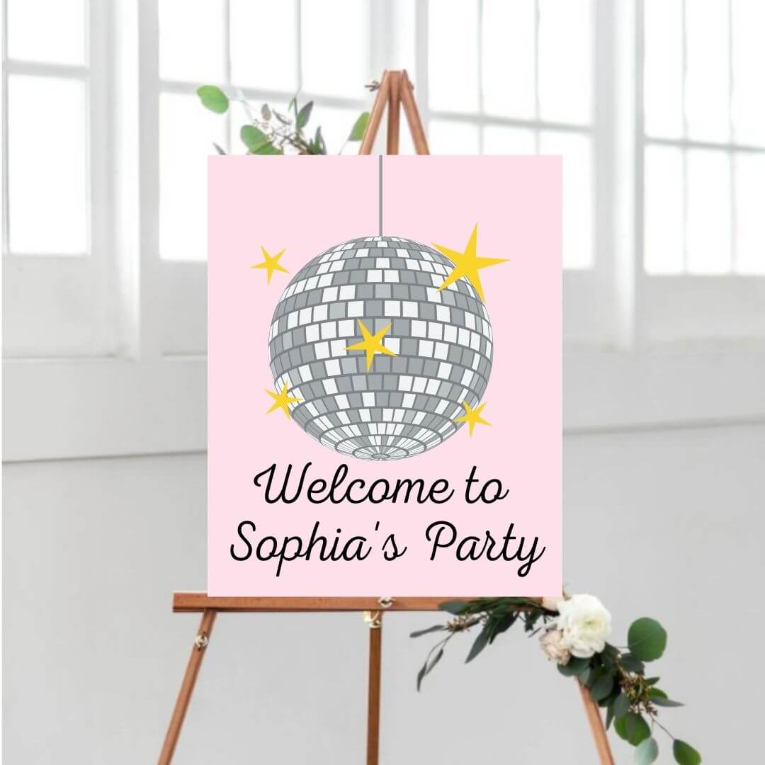 Custom Disco Kids Birthday Party Sign | Delivery Australia Wide ...