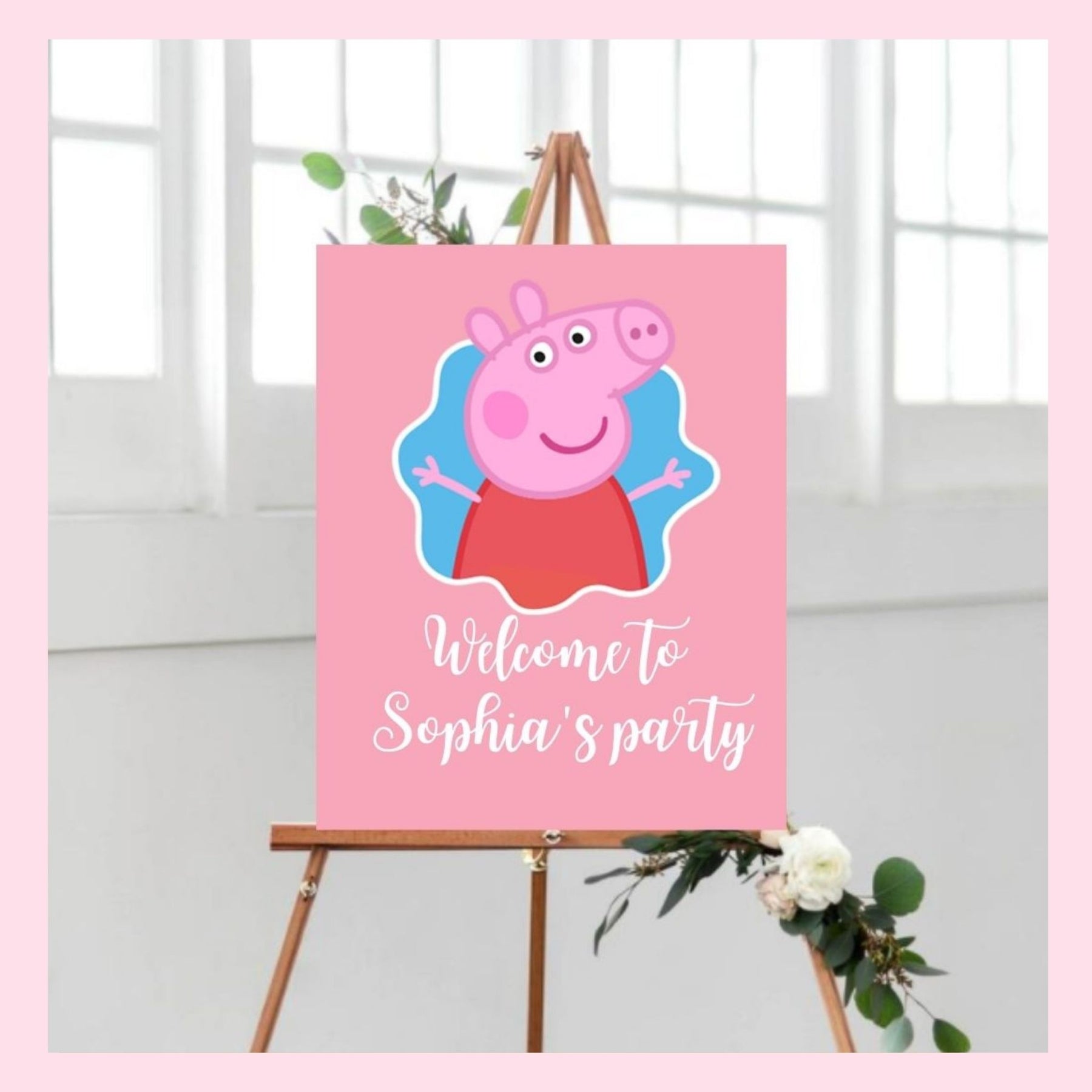 Peppa Pig Party Sign | Birthday Fairy – Birthday Fairy - Australia