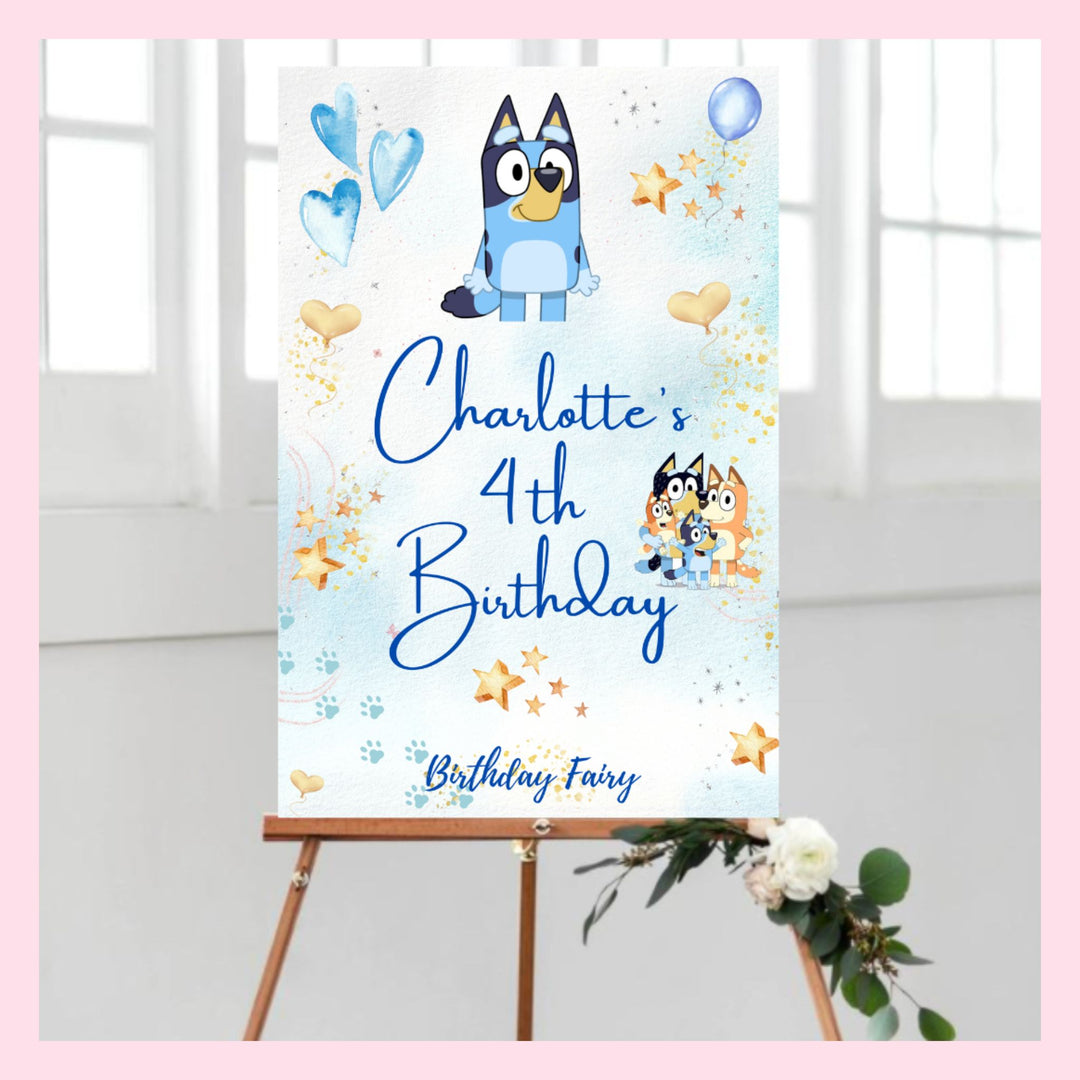 Custom Bluey Birthday Party Sign | Delivery | Birthday Fairy – Birthday ...