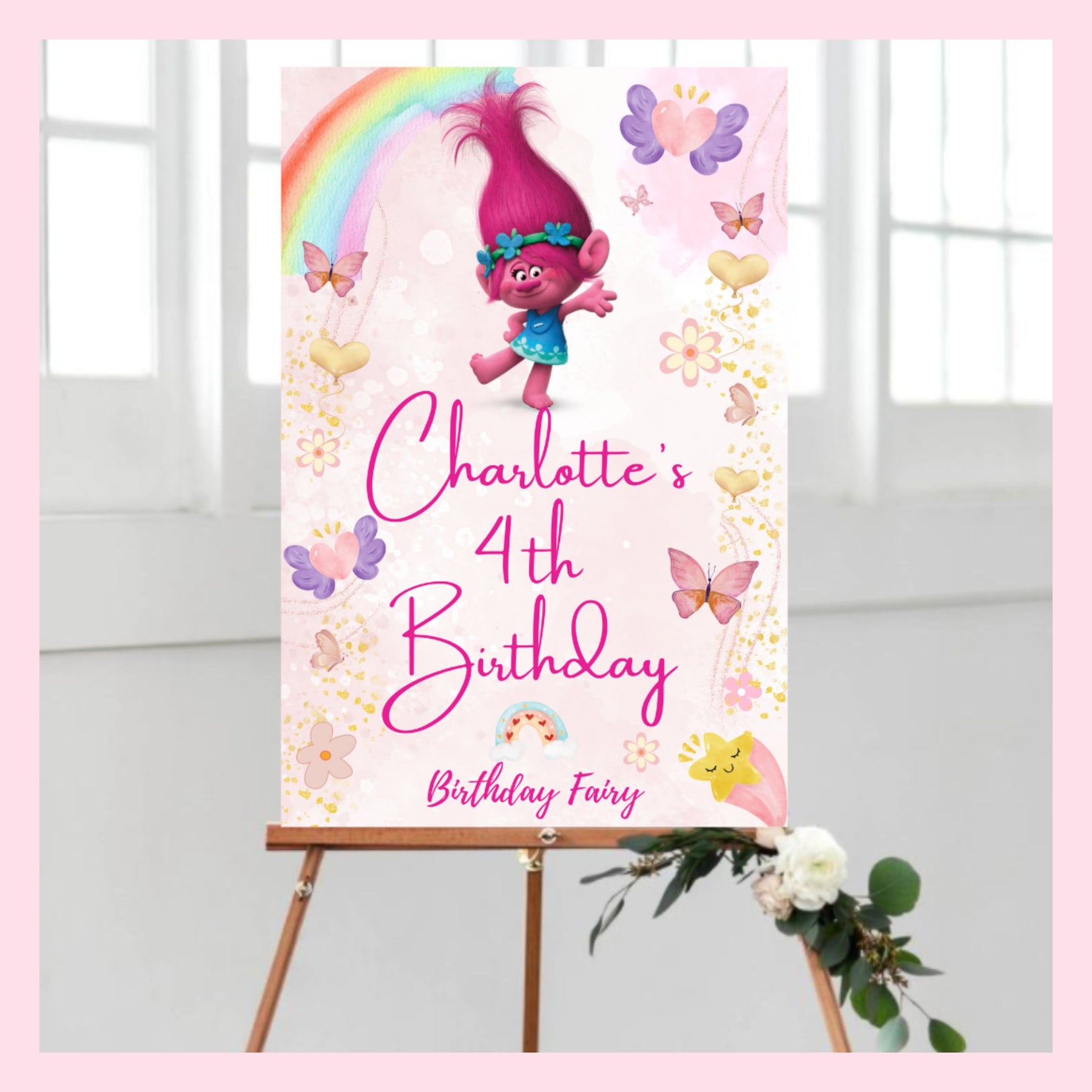 Trolls Party Sign | Birthday Fairy – Birthday Fairy - Australia