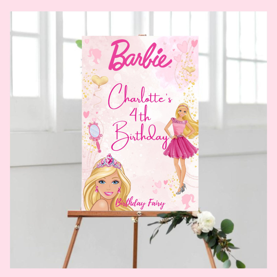 Barbie Themed Party Sign | Birthday Fairy – Birthday Fairy - Australia
