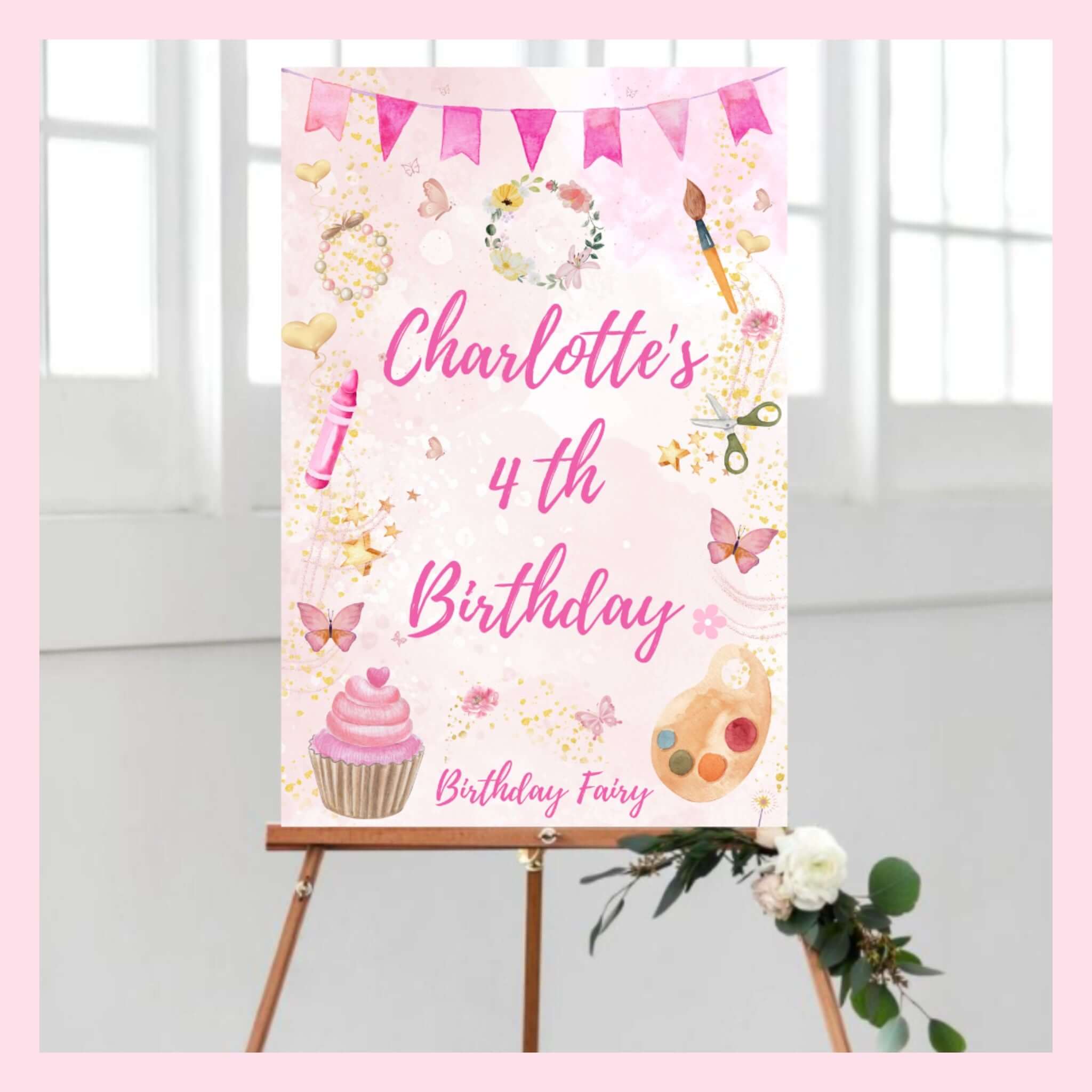 Custom Art & Craft Kids Birthday Party Sign | Delivery Australia Wide ...