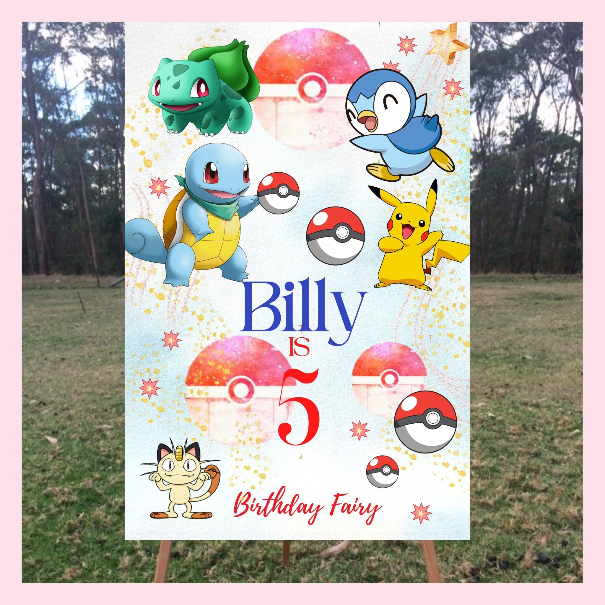 Pokemon Party Sign | Birthday Fairy – Birthday Fairy - Australia