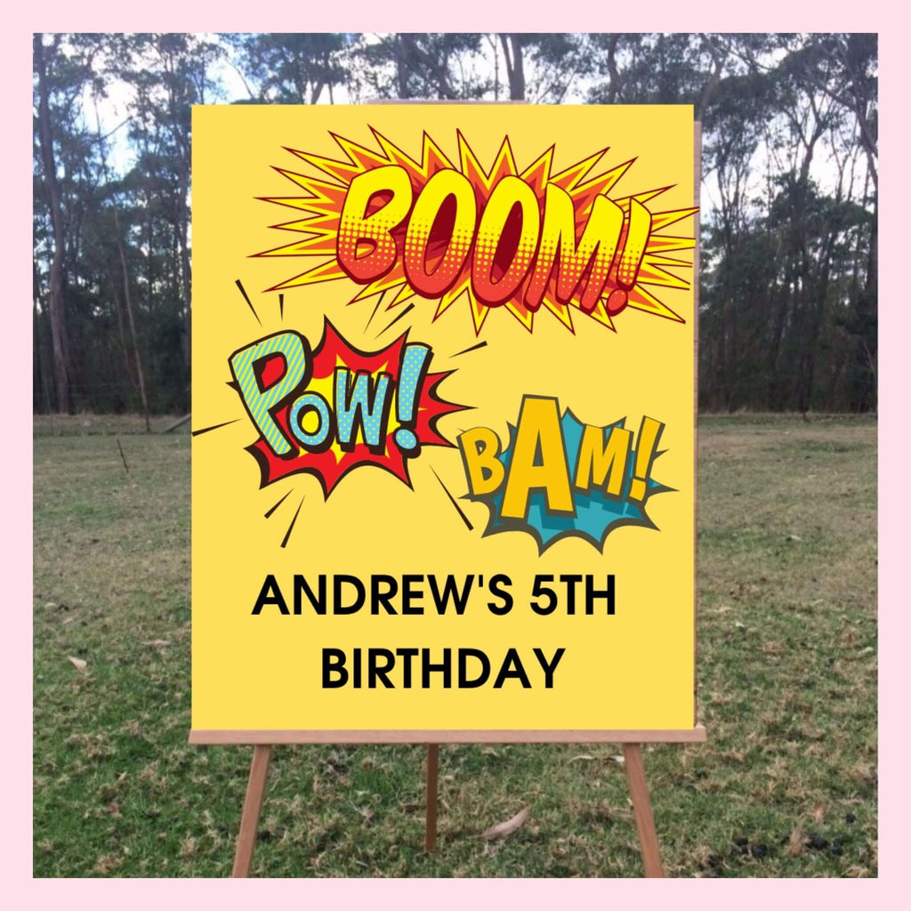 Superhero Party Signs A Superhero Party | Gray House Studio