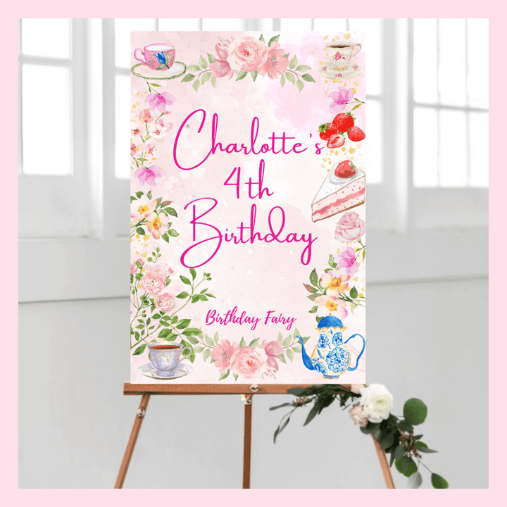 Teen High Tea Party Sign | Birthday Fairy – Birthday Fairy - Australia
